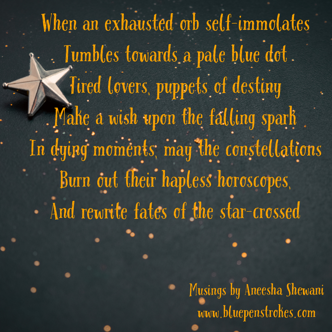 Make a wish – Blue Pen Strokes