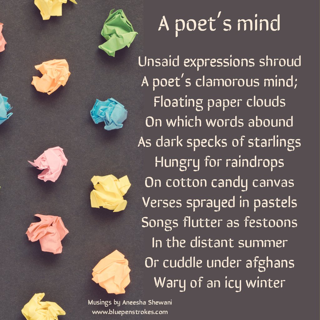 A poet’s mind – Blue Pen Strokes