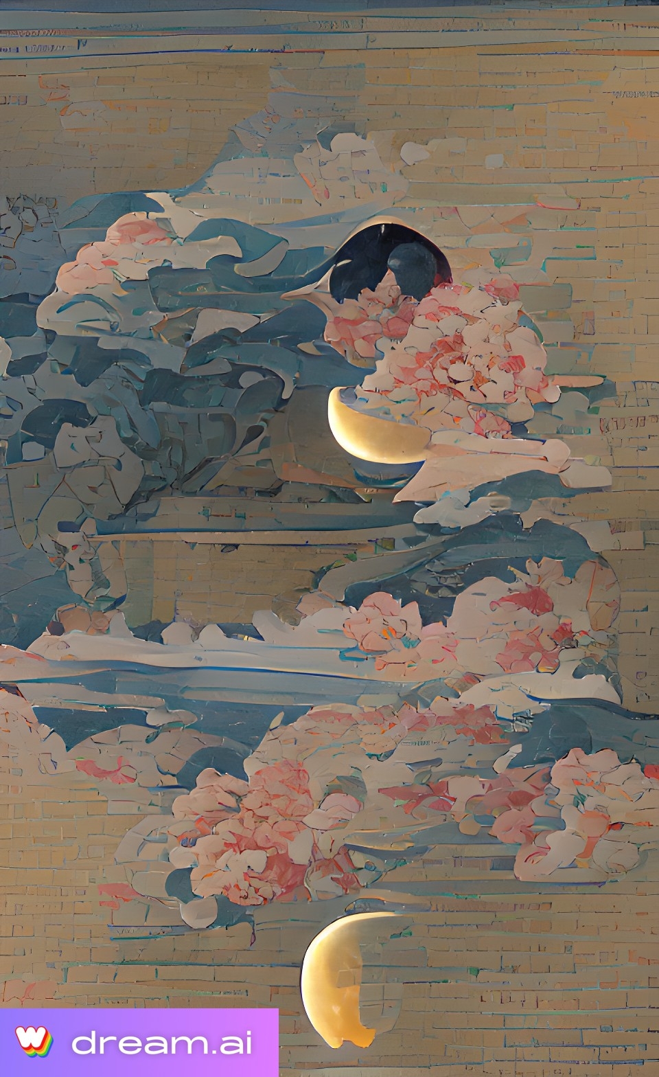 The Moon is me – Blue Pen Strokes